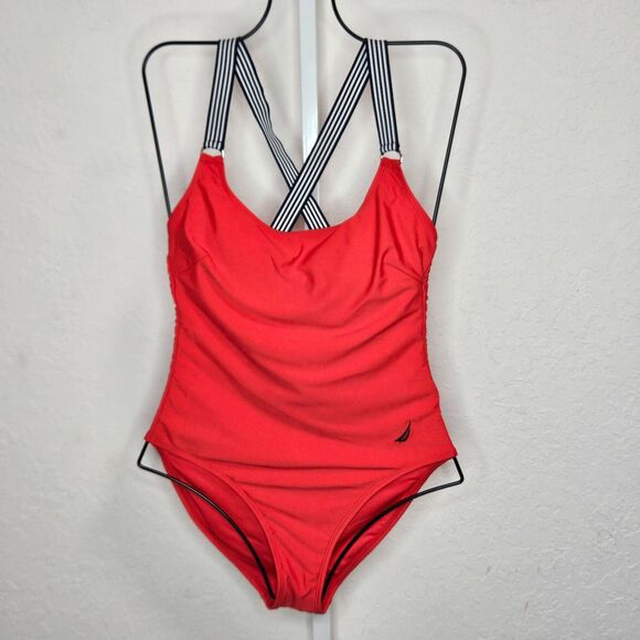 Nautica | Swim | Nautica Red One Piece Swim Bathing Suit Sailboat Logo ...
